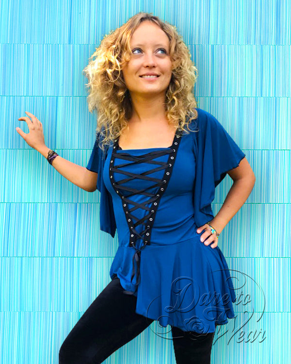Alchemy Top in Blue Jade - Dare Fashion Globe